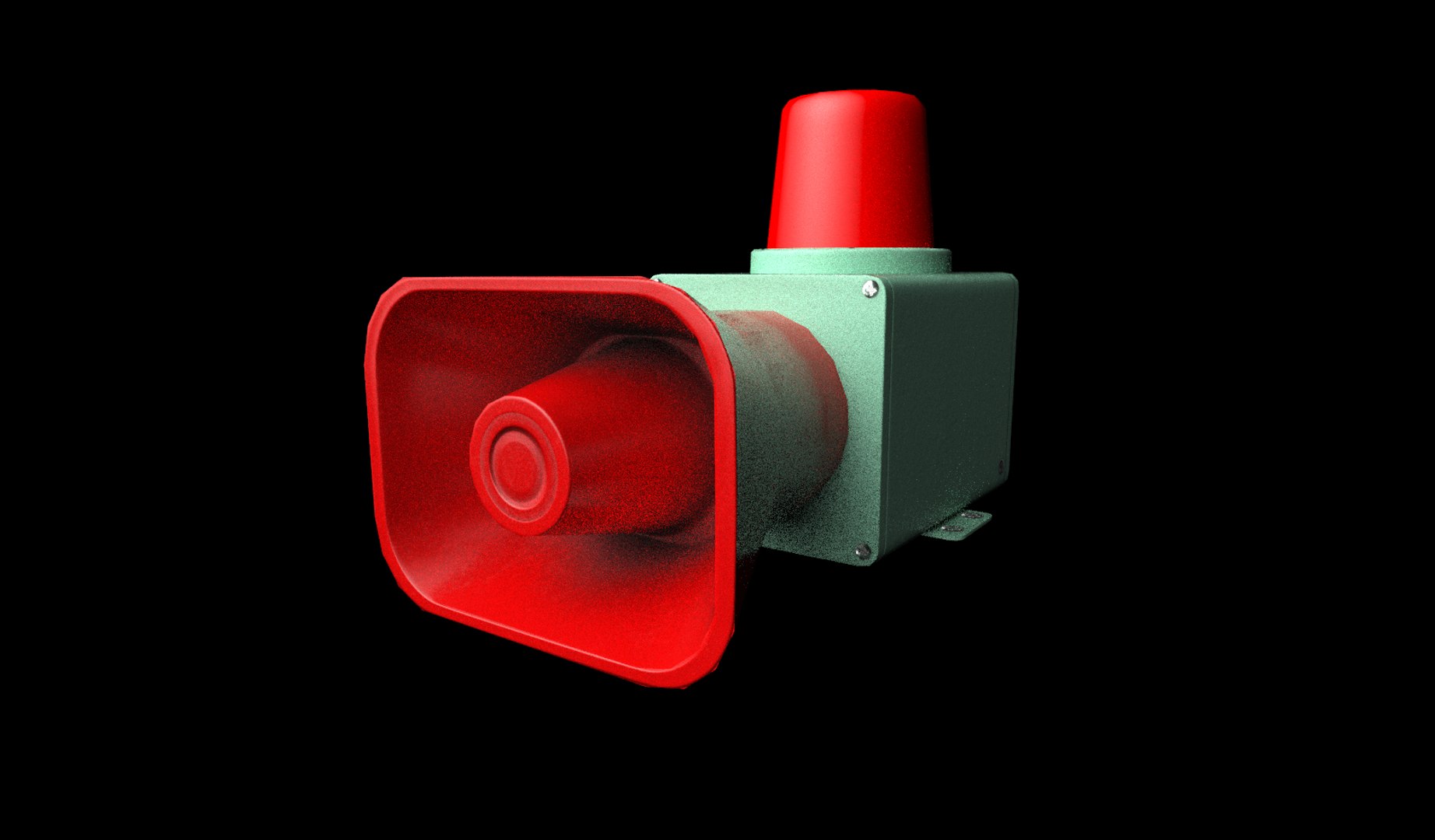 3d model of alarm light