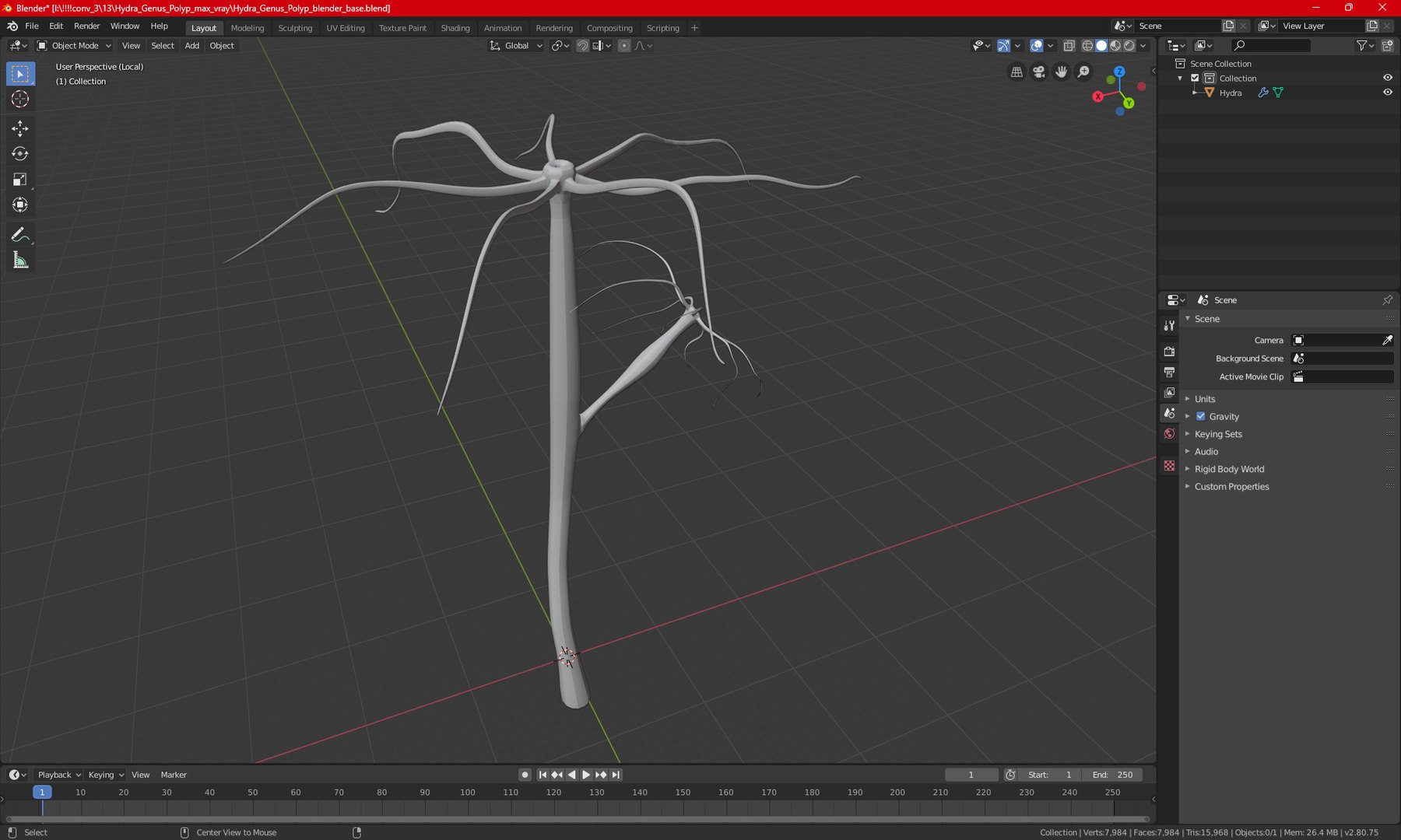 3D Hydra Genus Polyp Model - TurboSquid 2163737