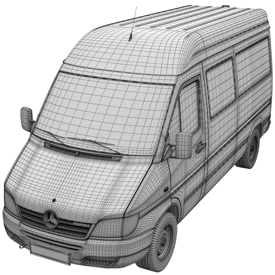 3D Model Mercedes-Benz Sprinter Classic Minibus MWB - TurboSquid 1893220