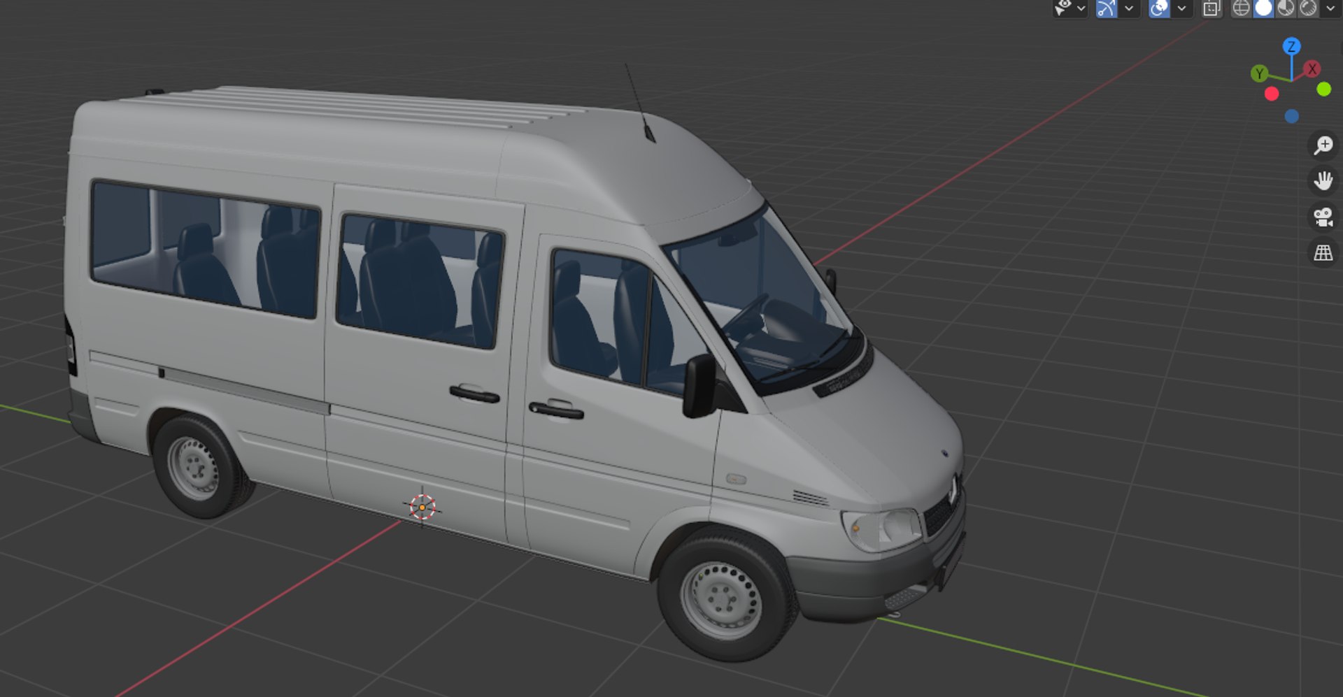 3D Model Mercedes-Benz Sprinter Classic Minibus MWB - TurboSquid 1893220