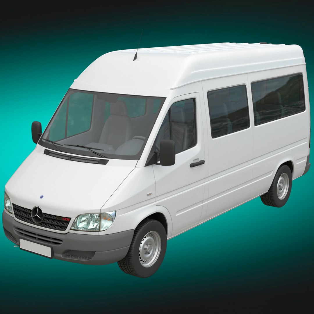 3D Model Mercedes-Benz Sprinter Classic Minibus MWB - TurboSquid 1893220