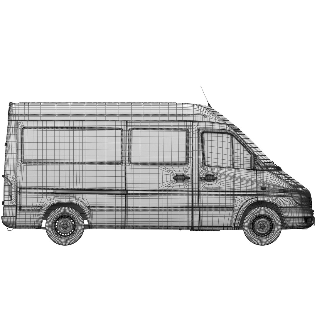 3D Model Mercedes-Benz Sprinter Classic Minibus MWB - TurboSquid 1893220