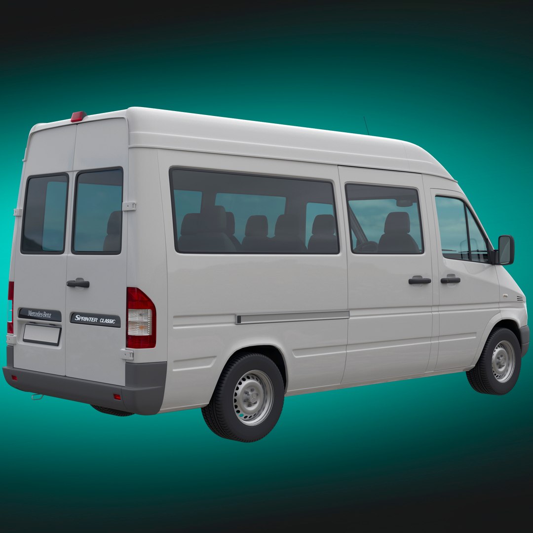 3D Model Mercedes-Benz Sprinter Classic Minibus MWB - TurboSquid 1893220