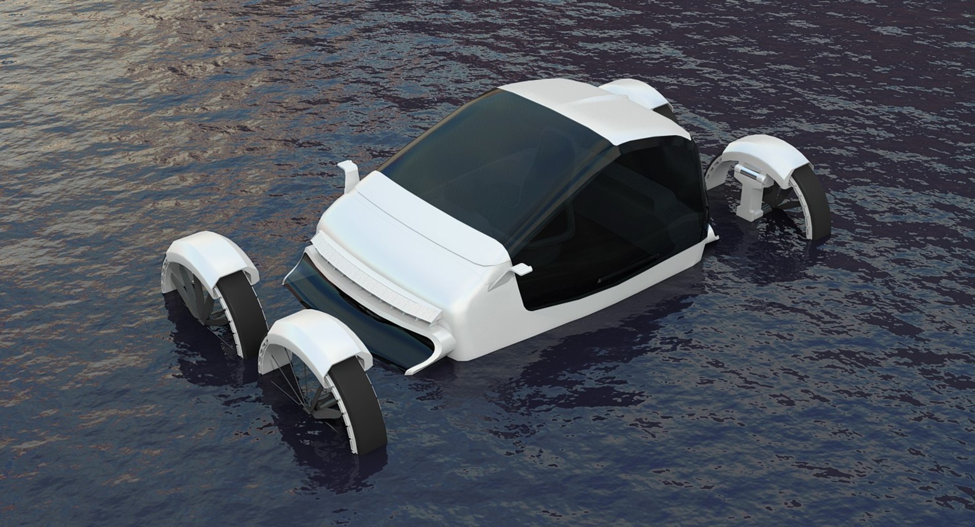 3in1 drone-car-boat hybrid sci-fi 3D model - TurboSquid 1327003