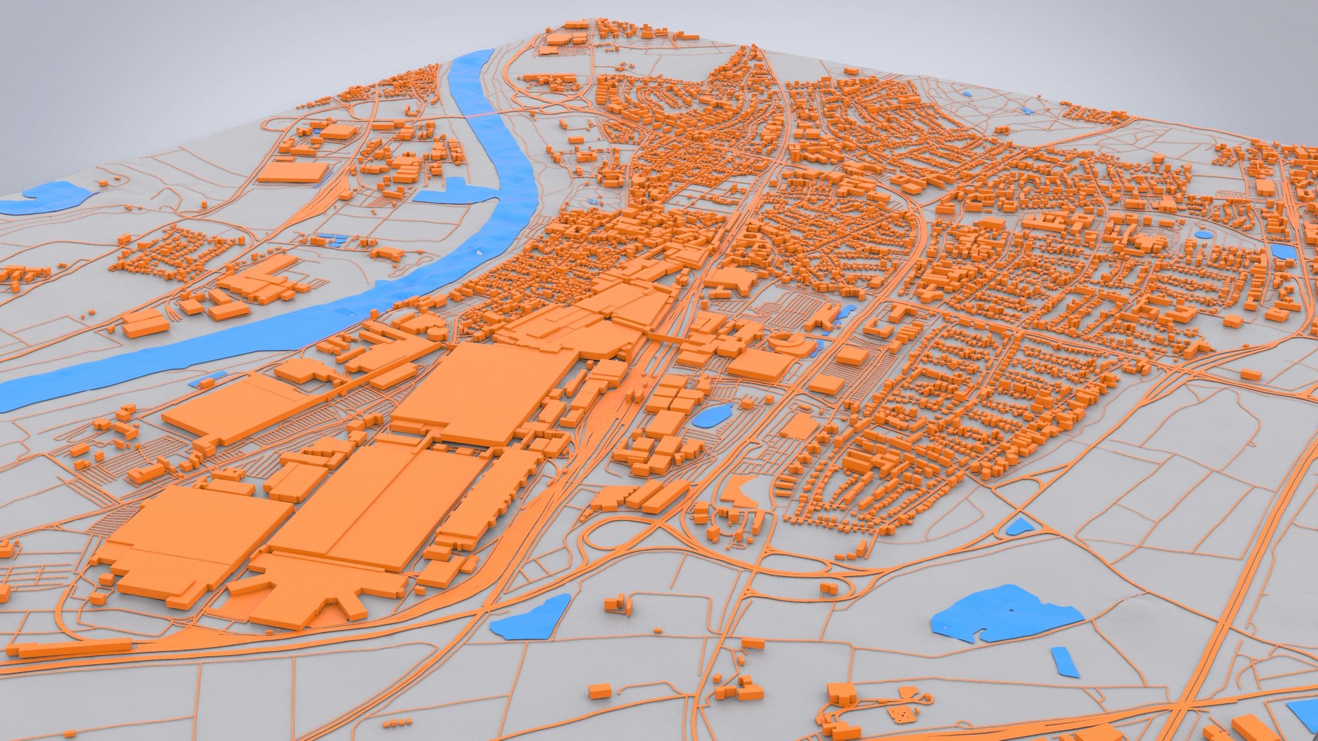 3D Cityscape Russelsheim Germany model - TurboSquid 1829241