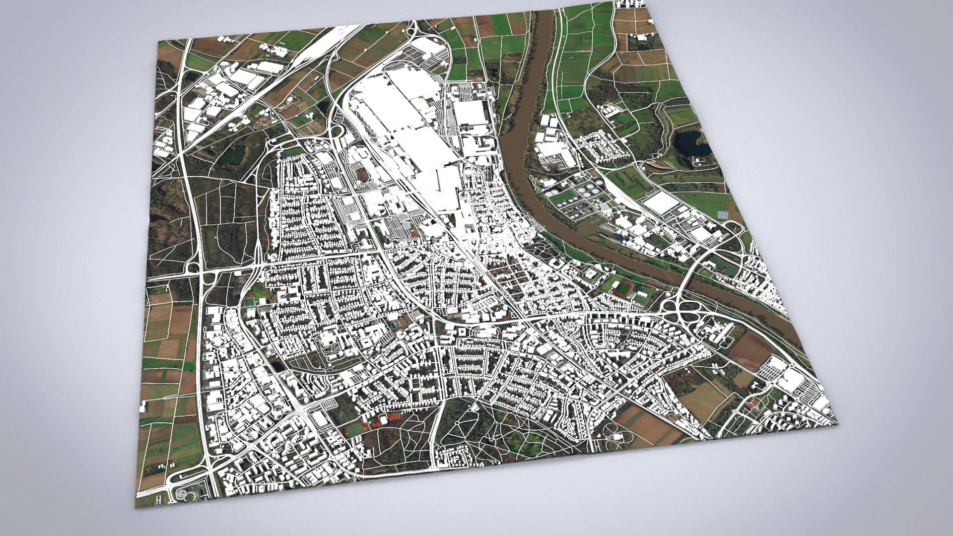 3D Cityscape Russelsheim Germany model - TurboSquid 1829241