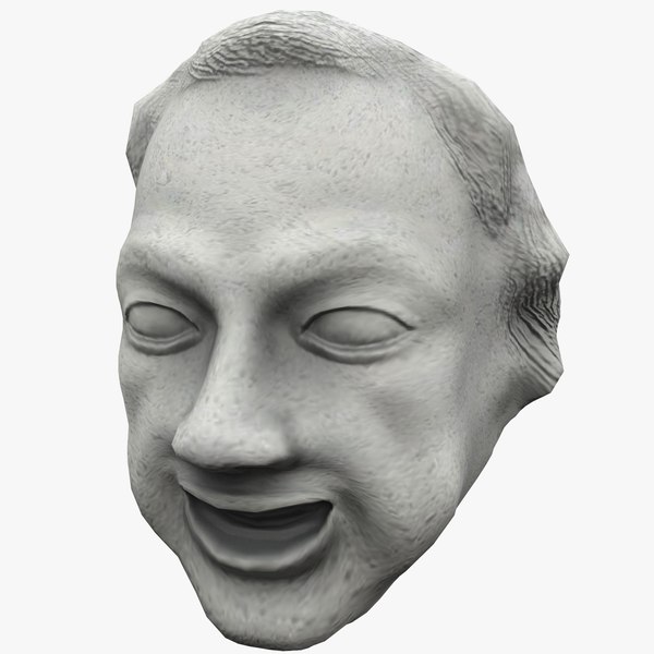 3d satyr face statue 2