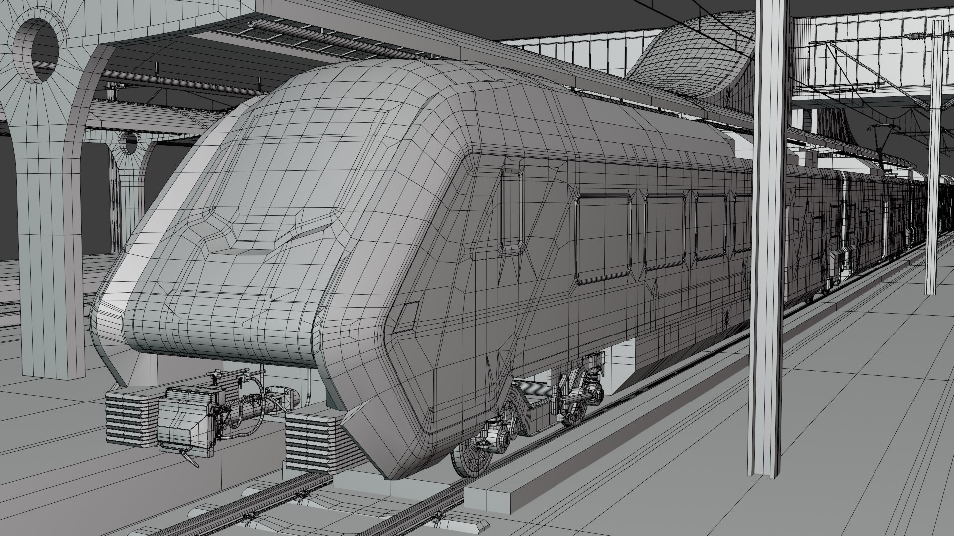 Station With Hitachi HTR 412 II 3D Model - TurboSquid 2390338