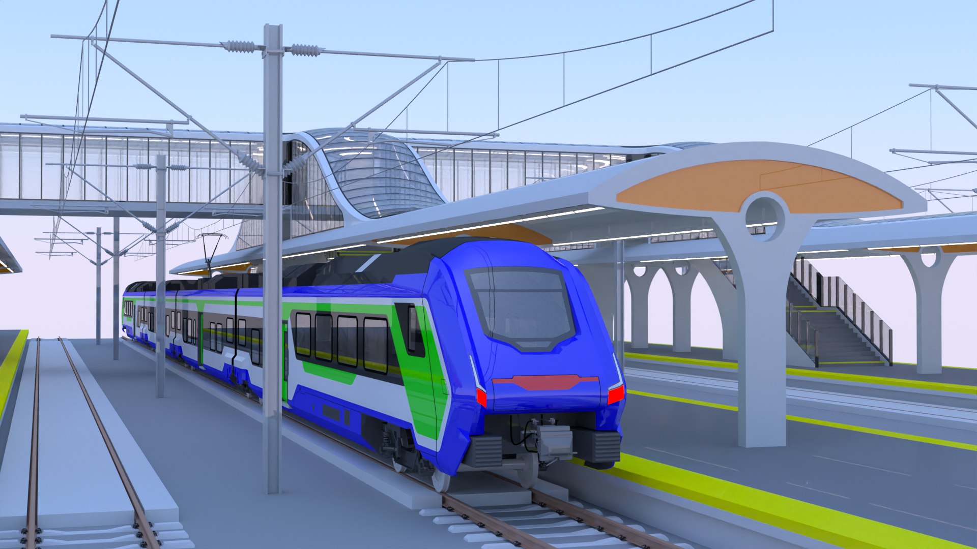 Station With Hitachi HTR 412 II 3D Model - TurboSquid 2390338