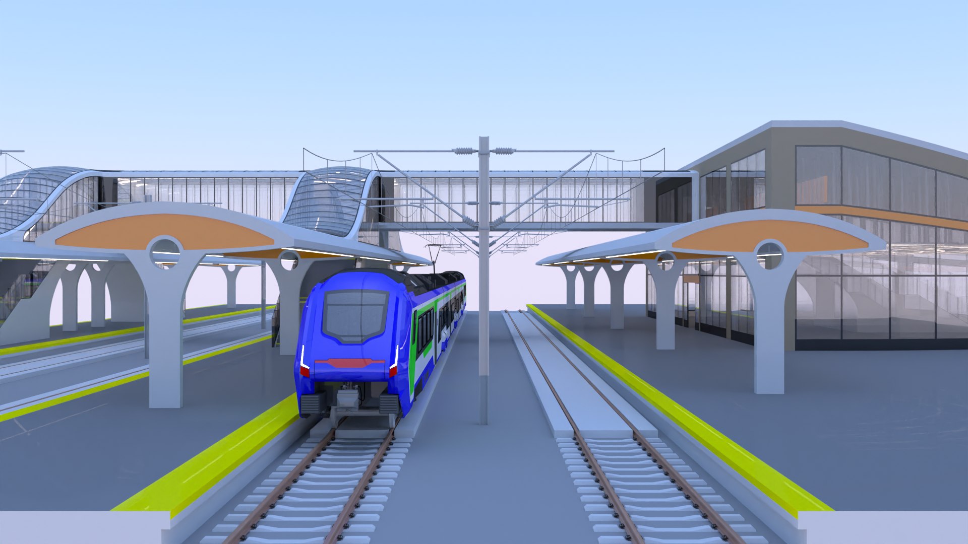 Station With Hitachi HTR 412 II 3D Model - TurboSquid 2390338