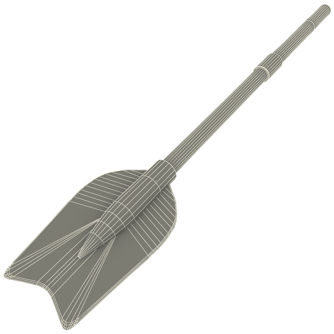 boat paddle v3 3d model