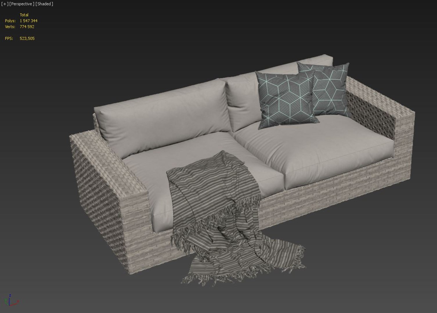 Outdoor Sofa 3D - TurboSquid 1629092