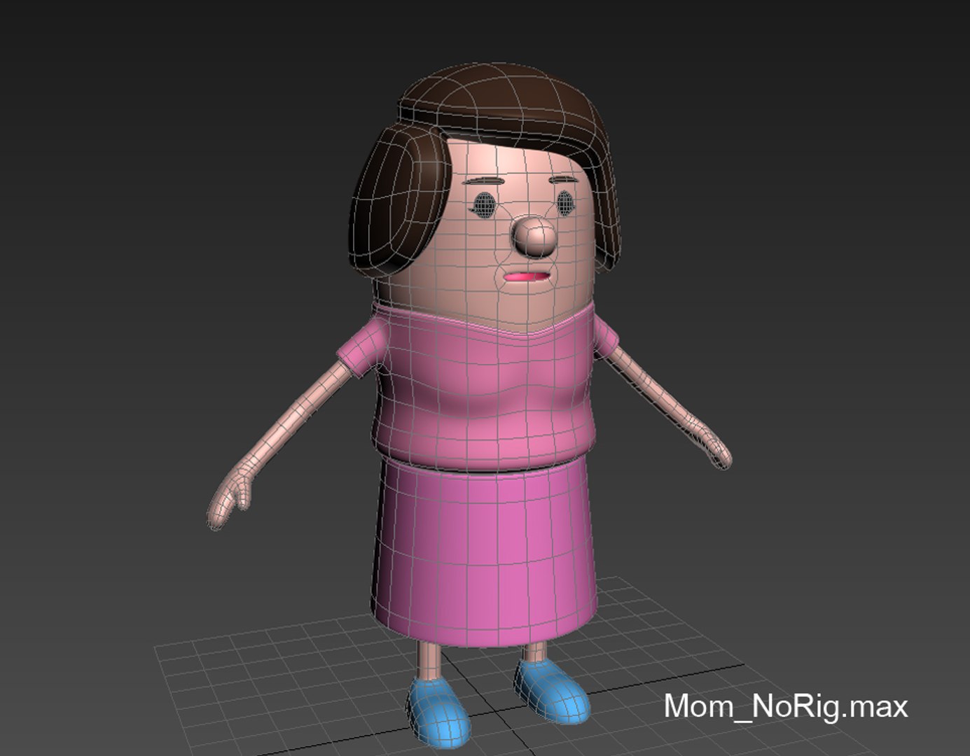 Mom character cartoon 3D model - TurboSquid 1270439