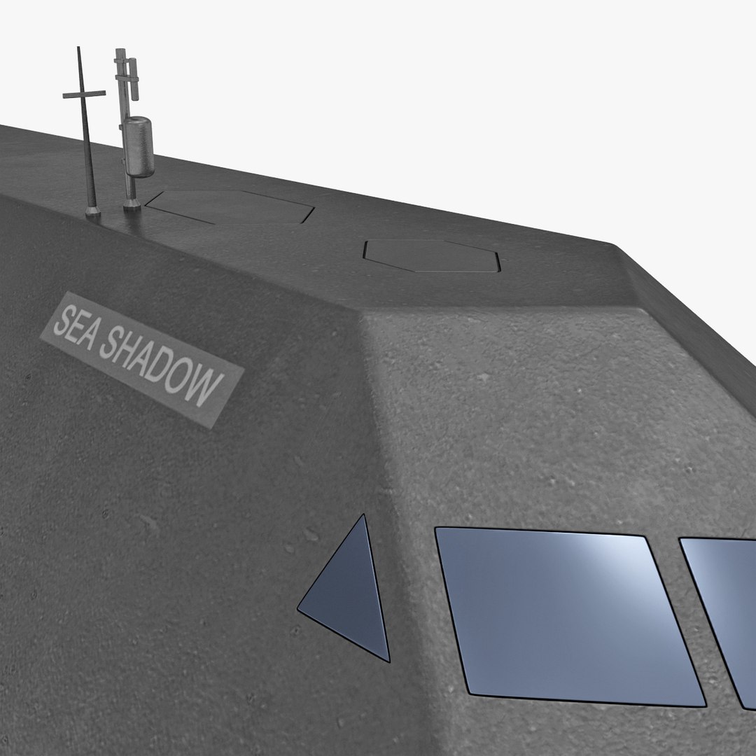 3ds max navy stealth ship sea shadow