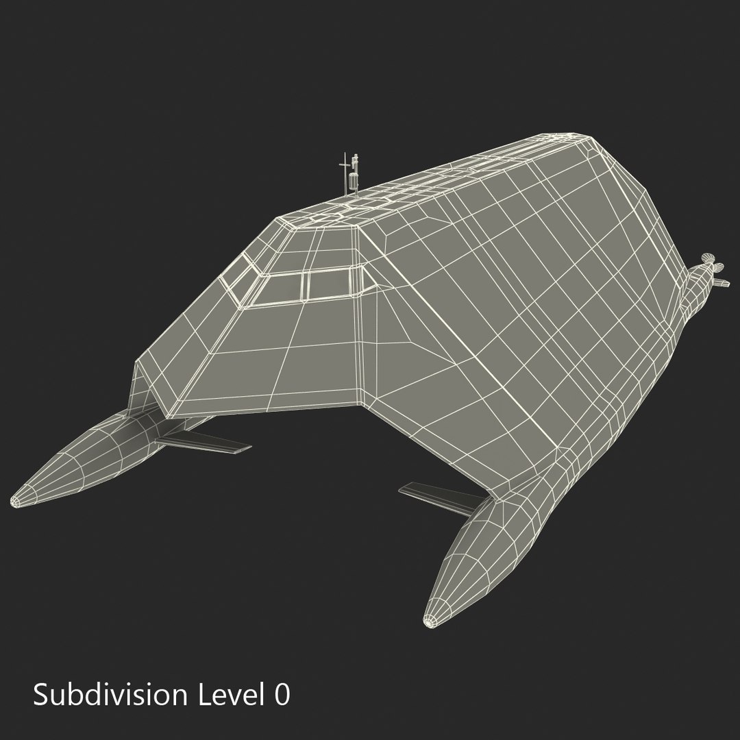 3ds max navy stealth ship sea shadow