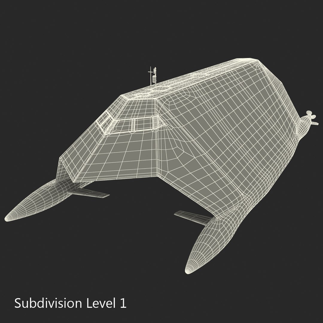 3ds max navy stealth ship sea shadow
