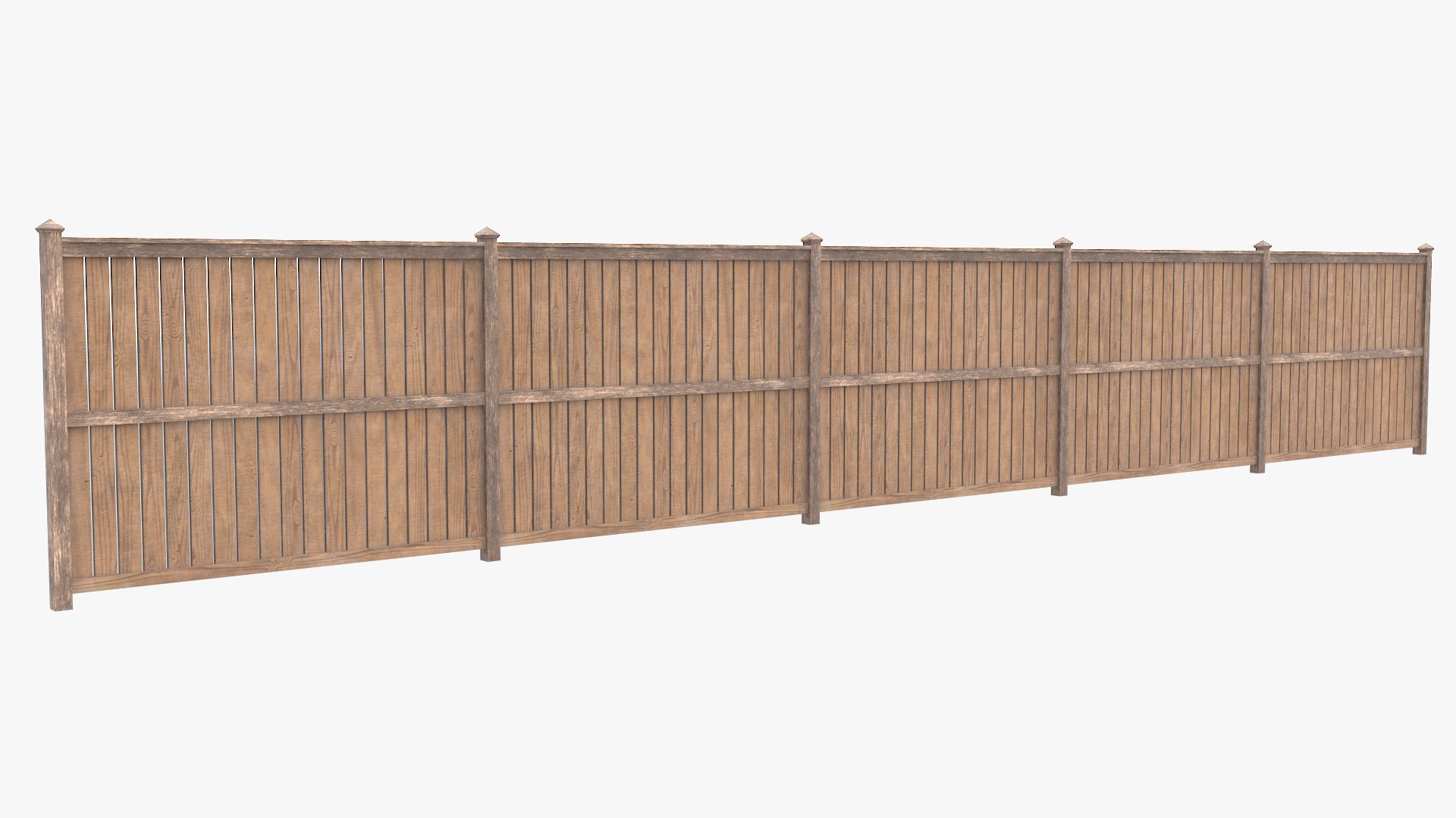 Fence Wood Wooden 3D Model - TurboSquid 1688684