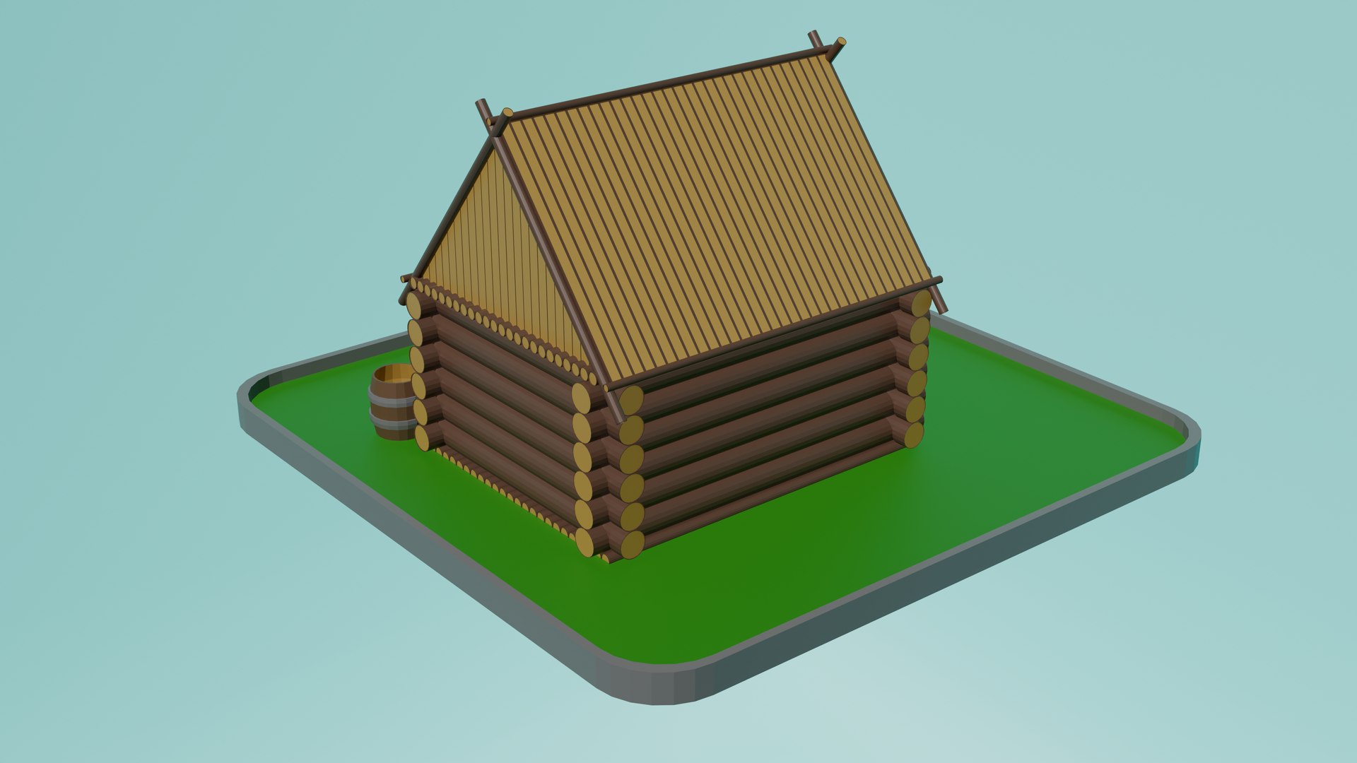 3D Model Low Poly Wooden House - TurboSquid 2400481