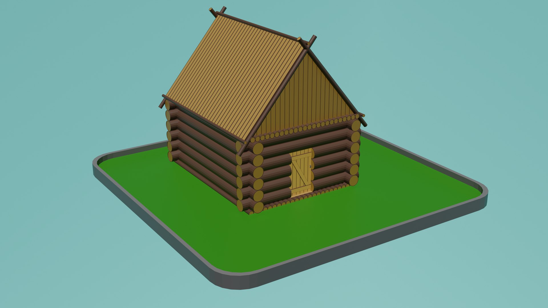 3D Model Low Poly Wooden House - TurboSquid 2400481