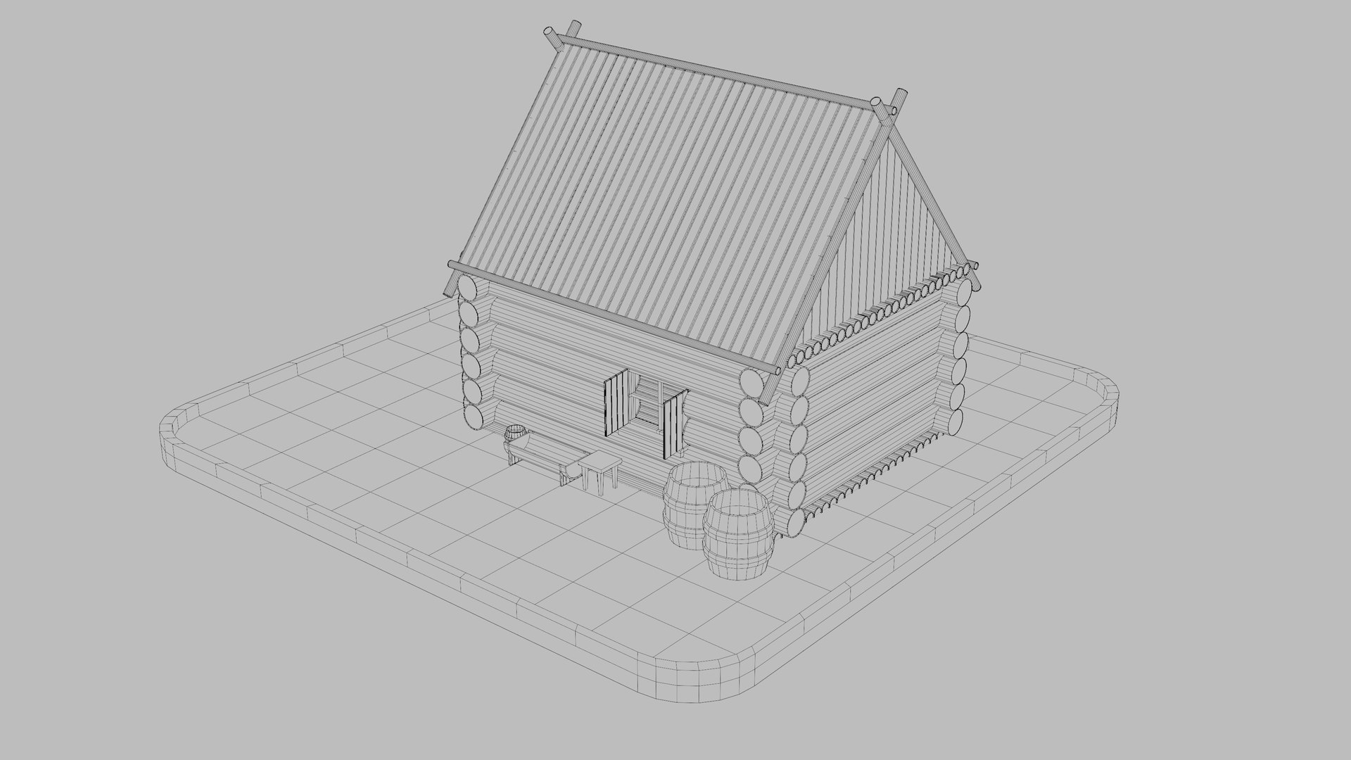 3D Model Low Poly Wooden House - TurboSquid 2400481