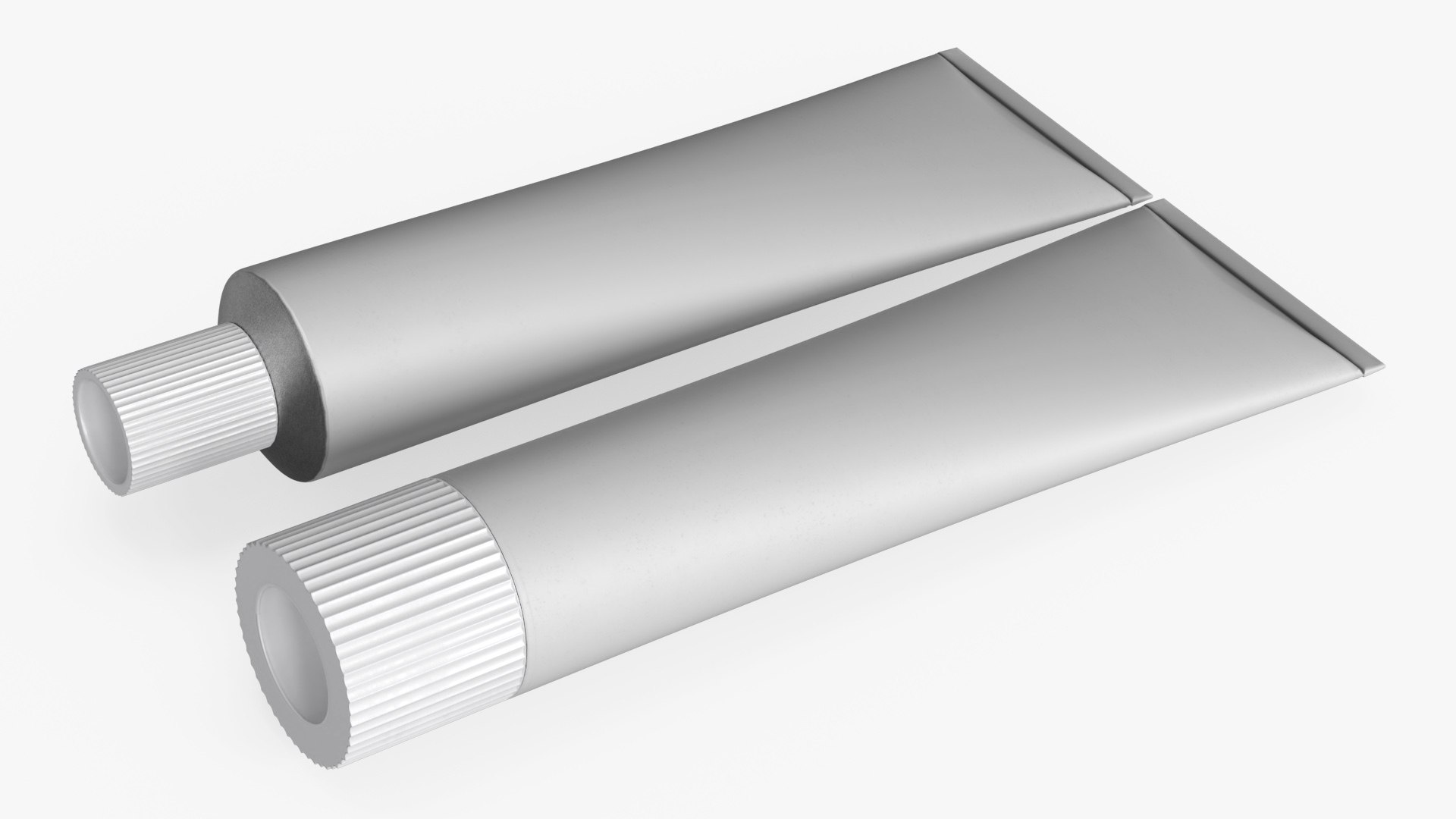 3D Topical Treatment Packaging Tubes Aluminum White - TurboSquid 2492609
