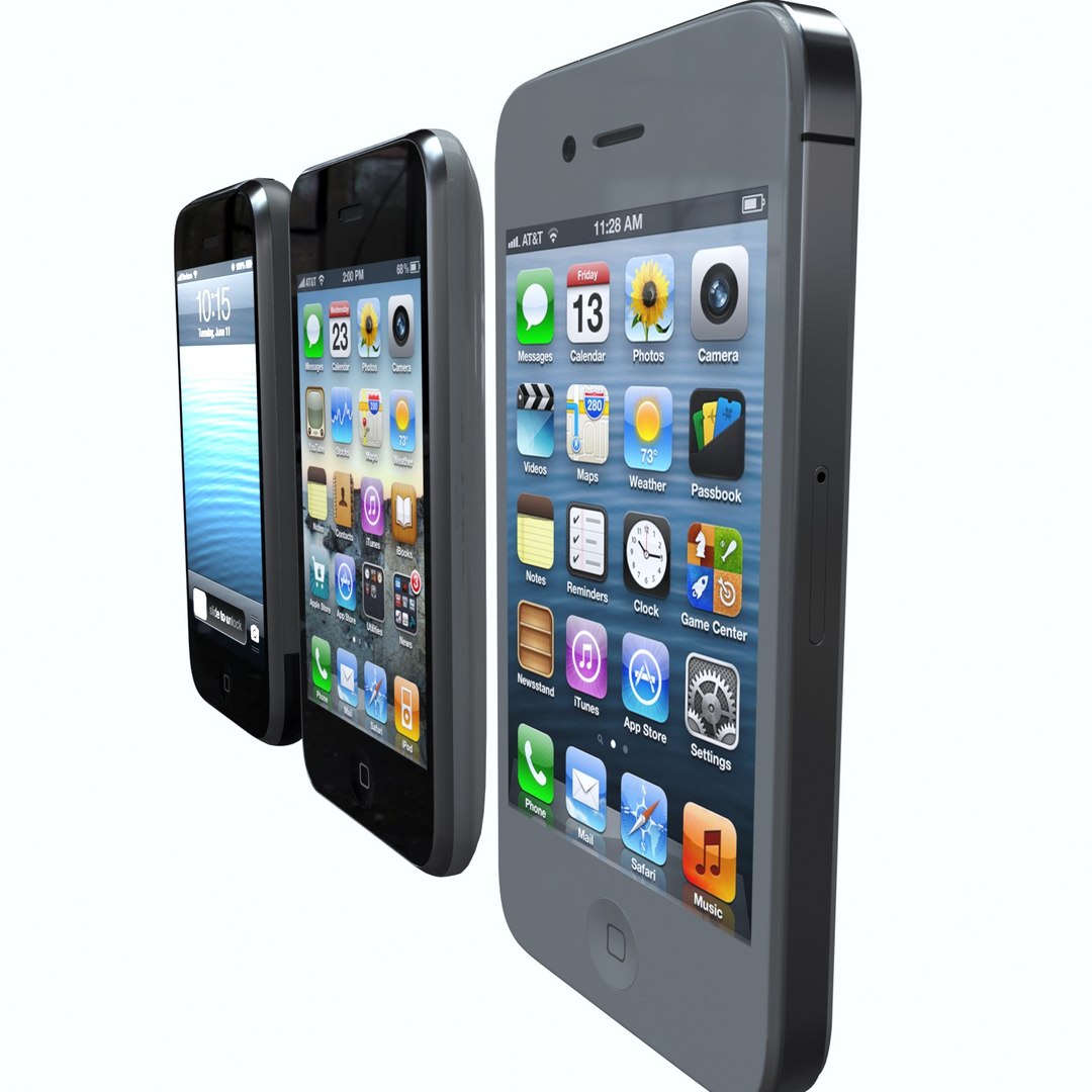 3 Phones 3D Model - TurboSquid 1598138