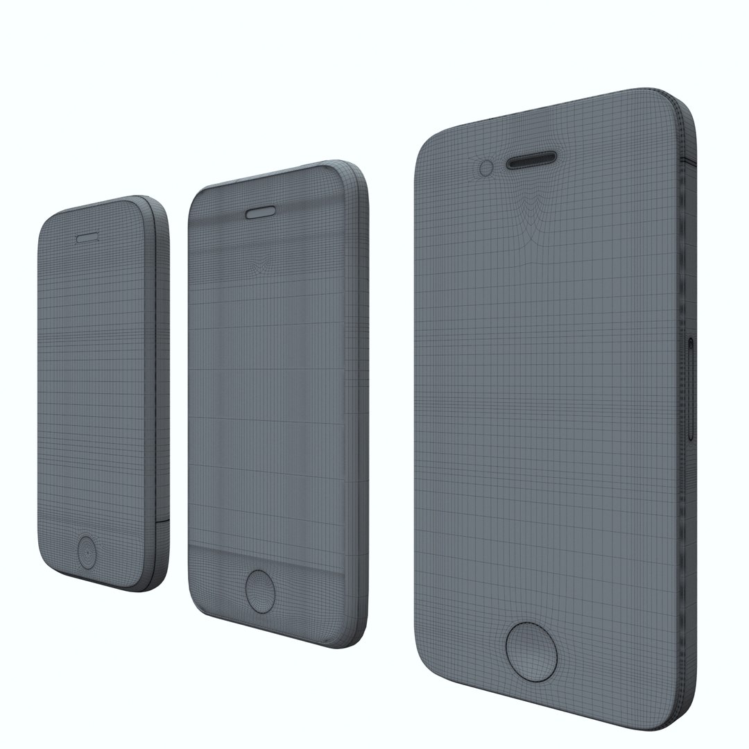 3 Phones 3D Model - TurboSquid 1598138