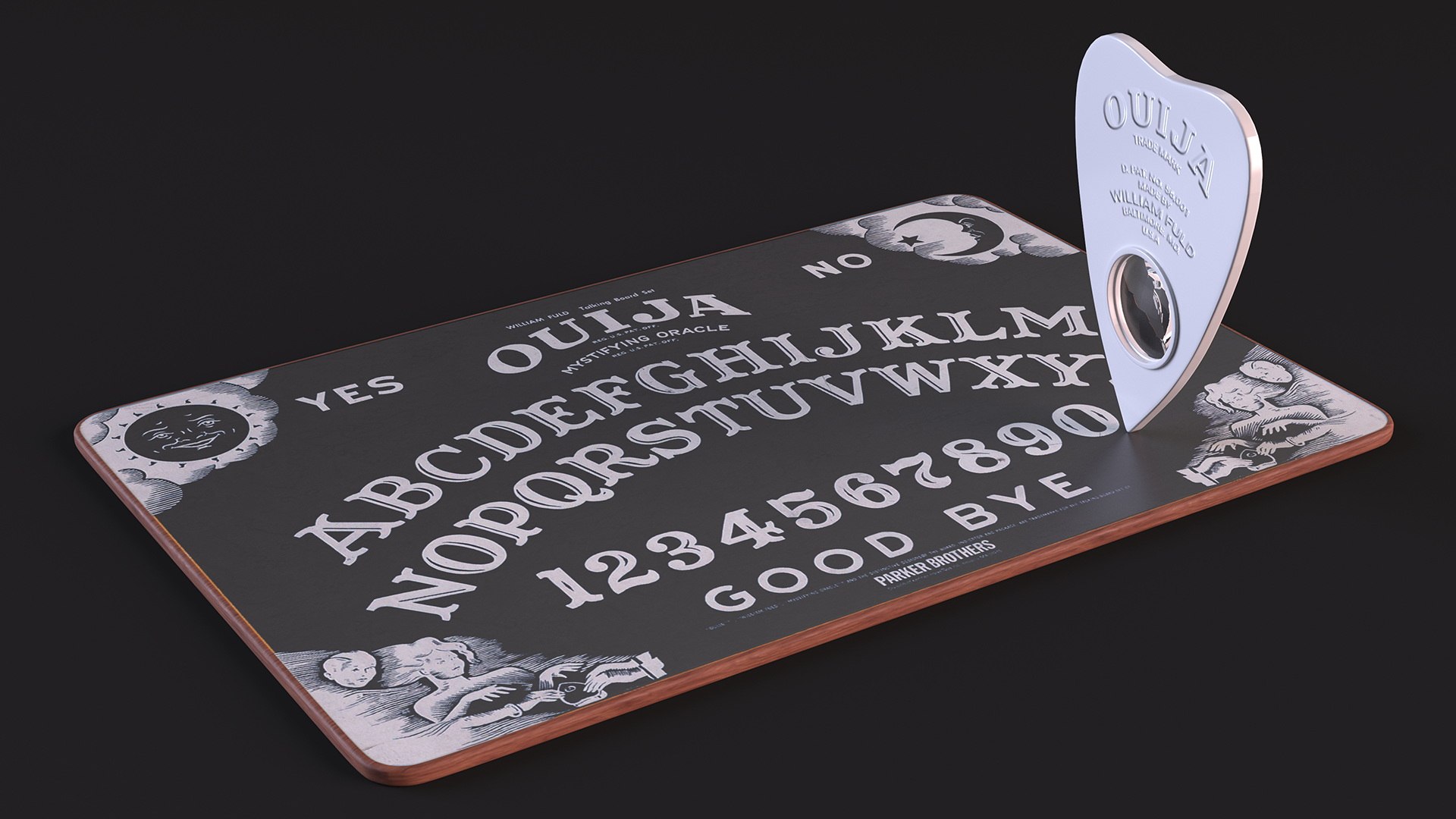 3D Ouija Board Dark Model - TurboSquid 2079674