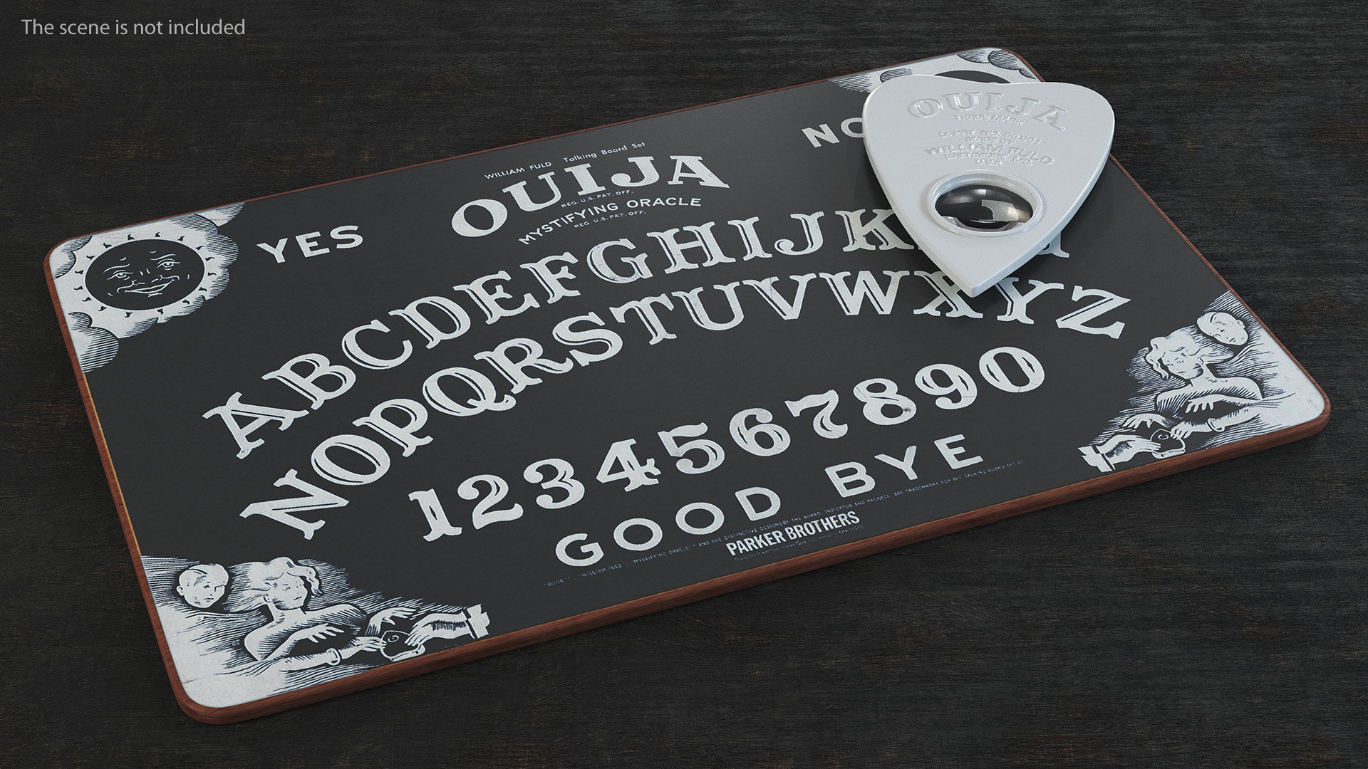 3D Ouija Board Dark Model - TurboSquid 2079674
