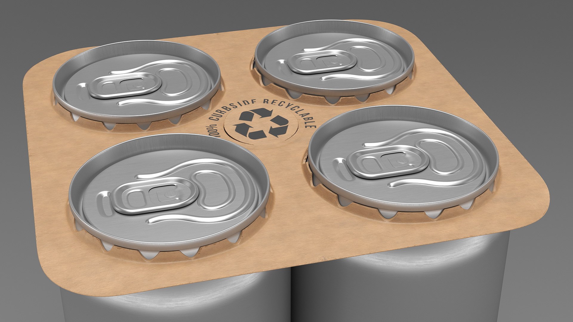 3D Paperboard 4 Pack Beer Can Carrier - TurboSquid 2136778