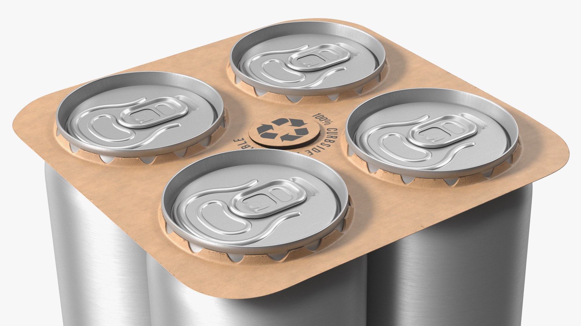 3D Paperboard 4 Pack Beer Can Carrier - TurboSquid 2136778