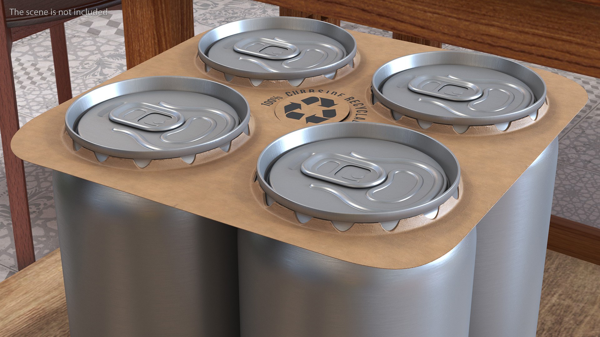 3D Paperboard 4 Pack Beer Can Carrier - TurboSquid 2136778