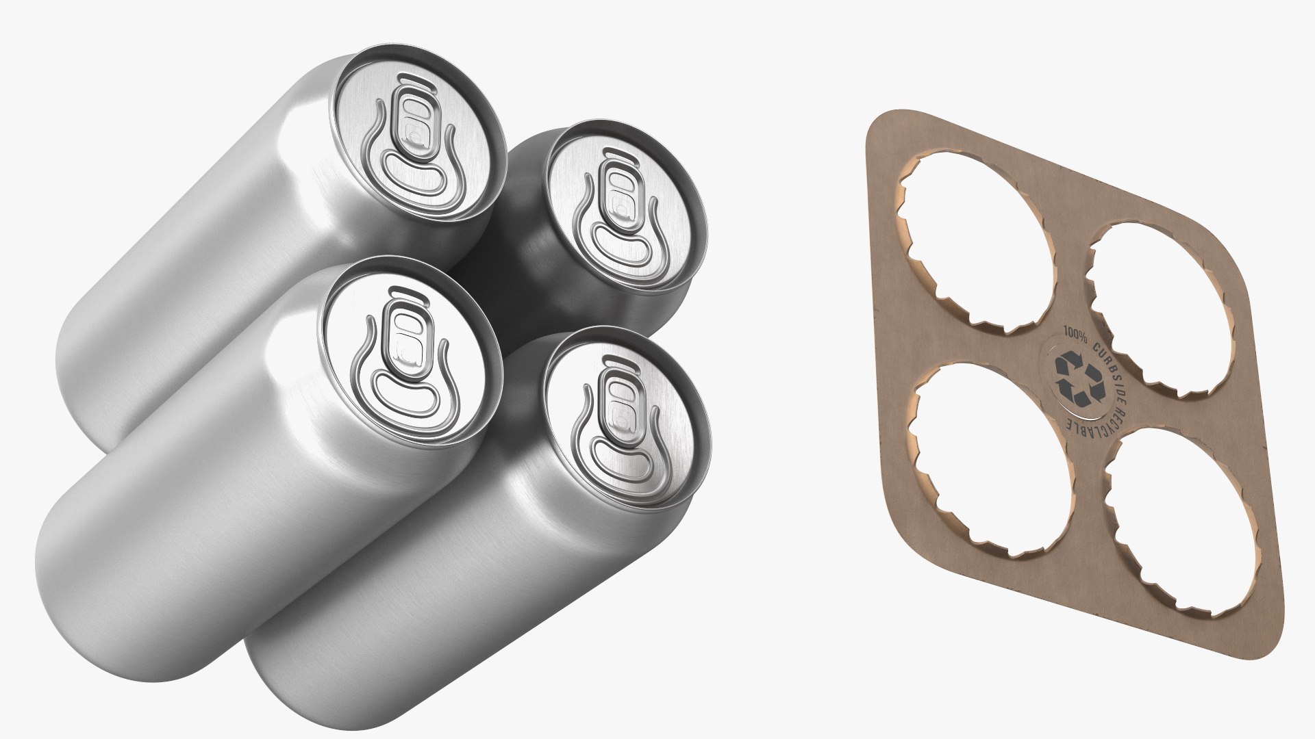 3D Paperboard 4 Pack Beer Can Carrier - TurboSquid 2136778