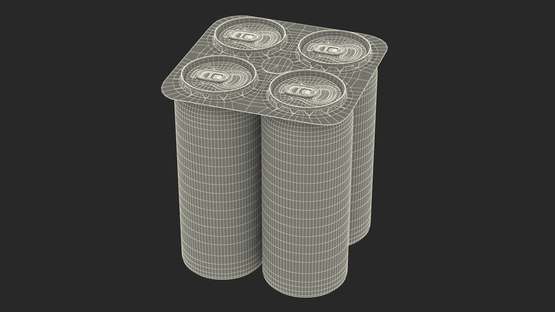 3D Paperboard 4 Pack Beer Can Carrier - TurboSquid 2136778