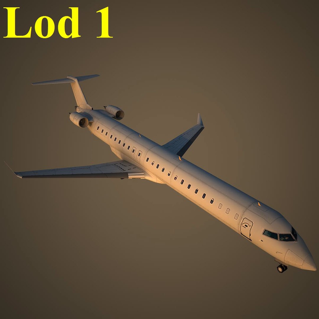 Regional Jet Basic 3d Model