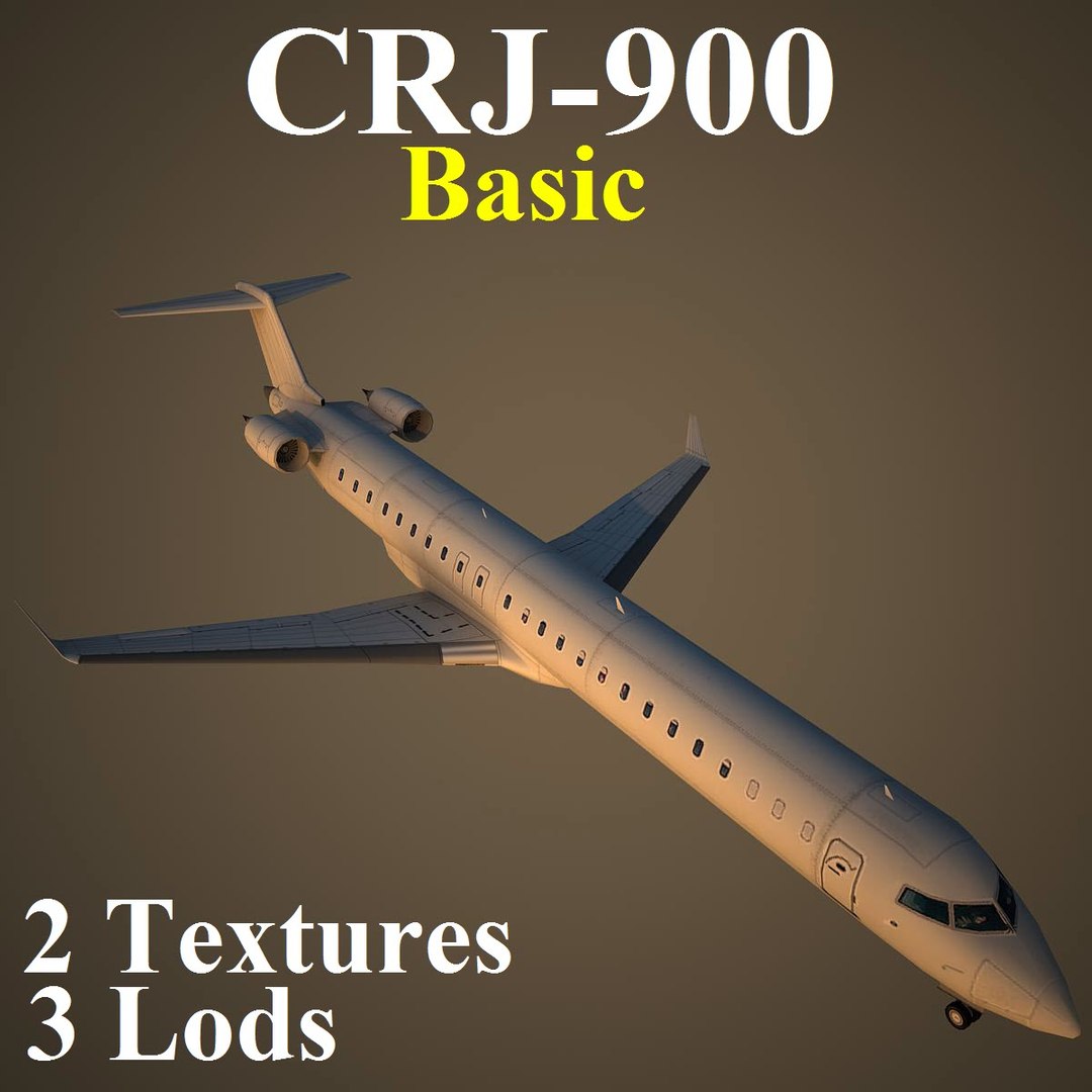 Regional Jet Basic 3d Model
