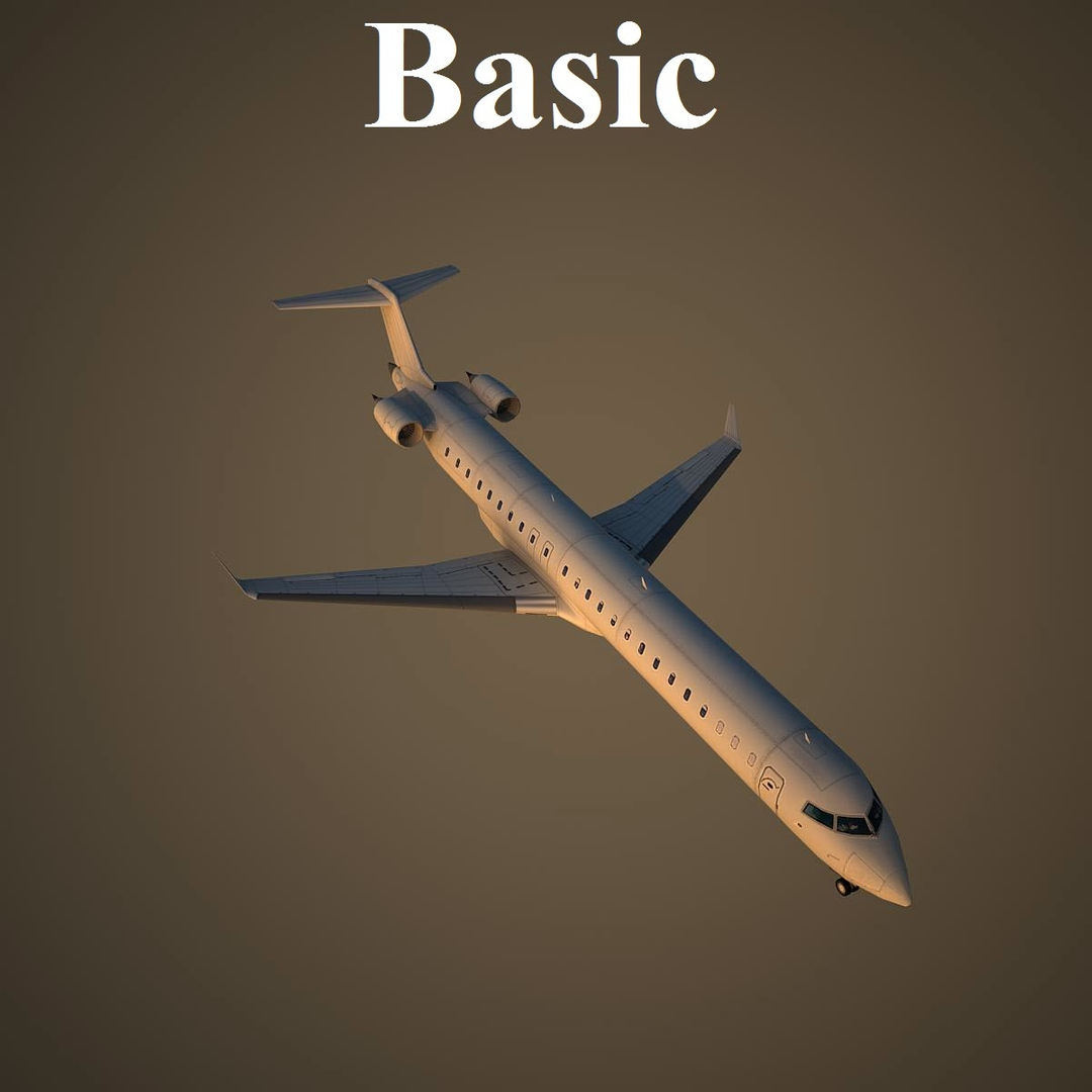 Regional Jet Basic 3d Model