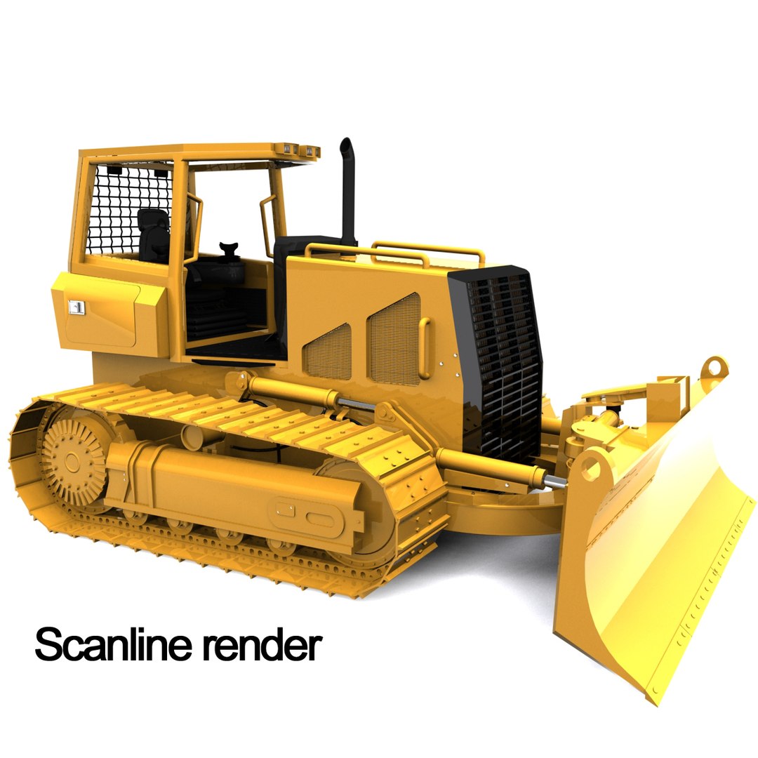 3d Bulldozer Dozer Model