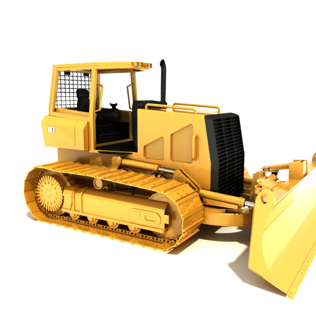 3d Bulldozer Dozer Model