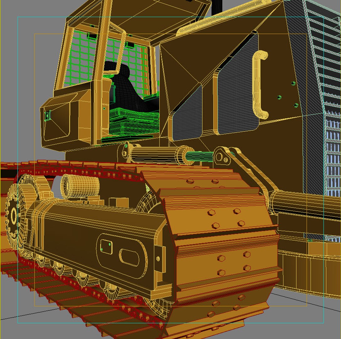 3d Bulldozer Dozer Model