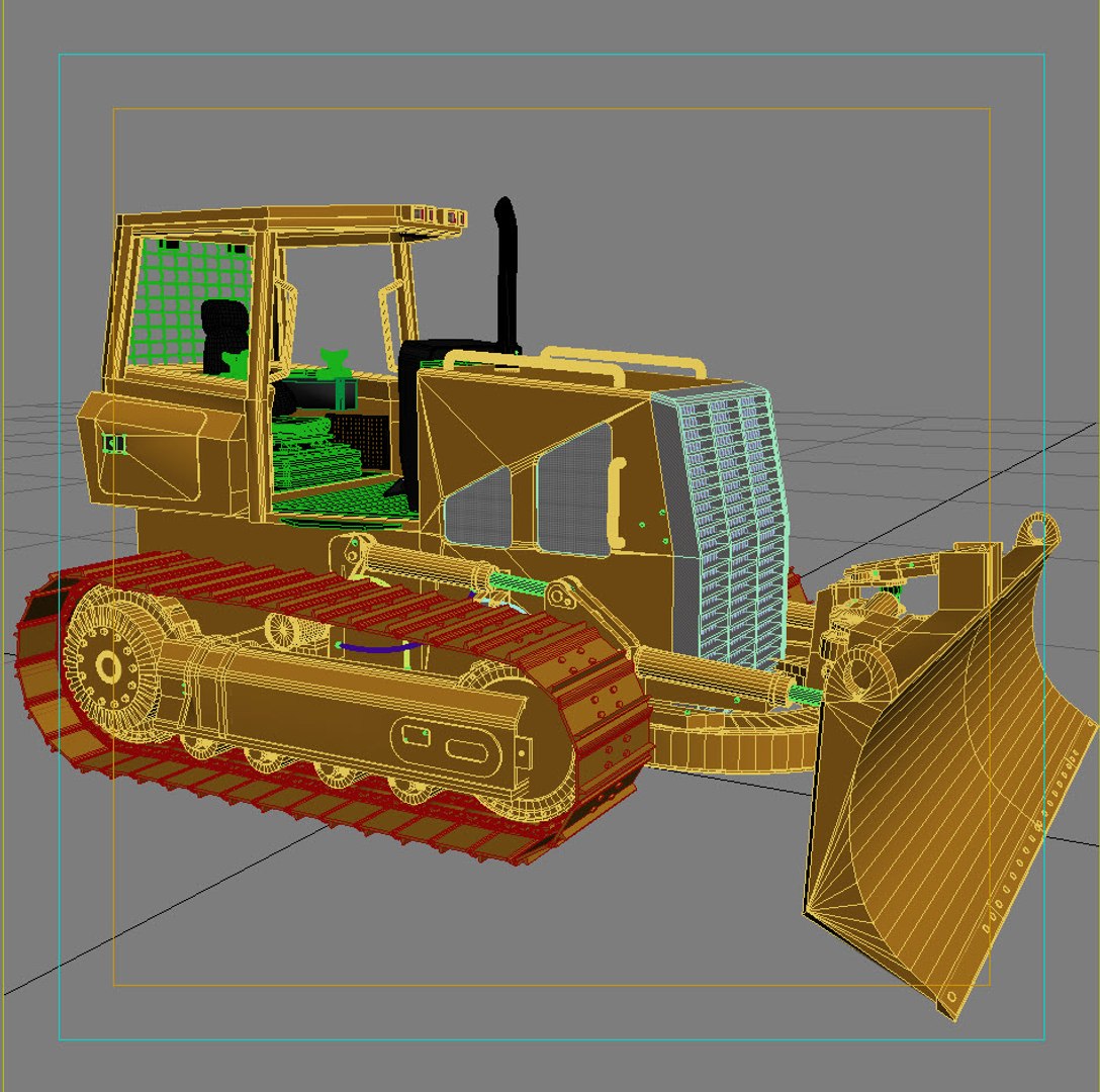 3d Bulldozer Dozer Model