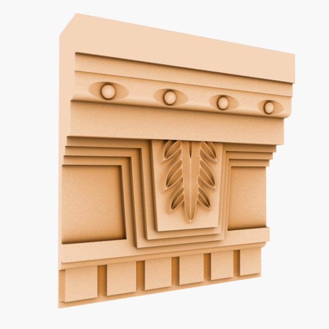 3d interior cornice molding model