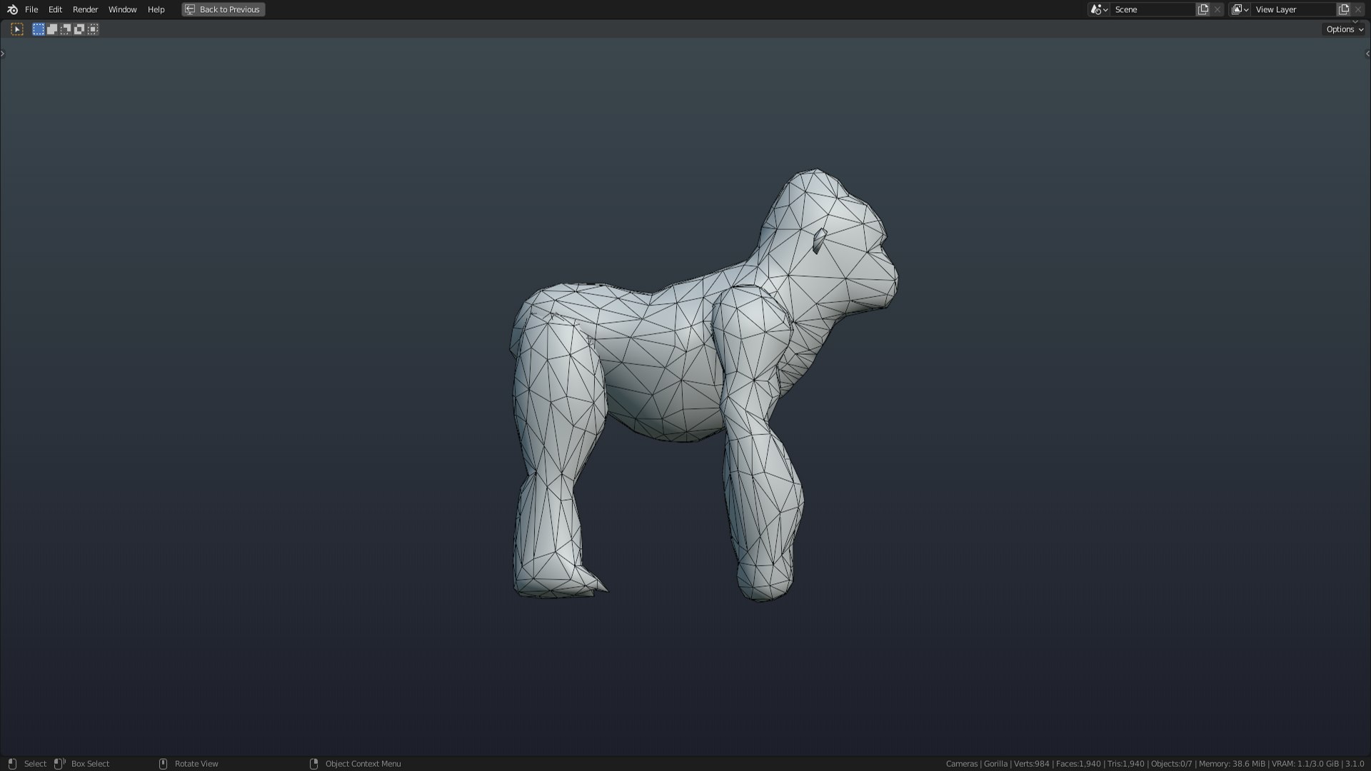 Gorilla Model - TurboSquid 1876130