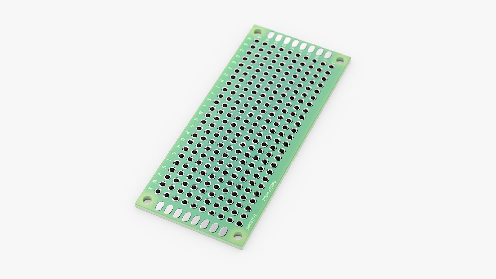 modelo 3d Electrónica Perfboard 70x30mm - TurboSquid 2157186