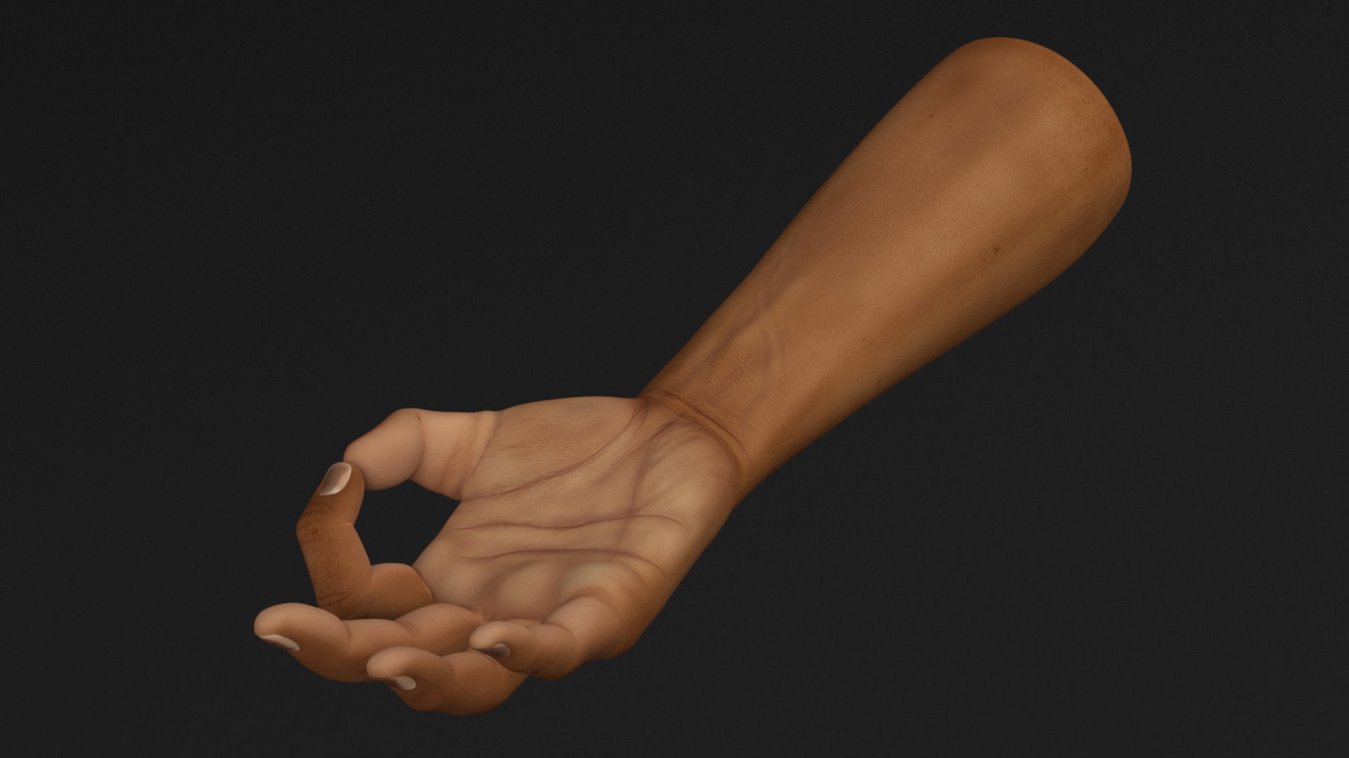 3D Man European Hand OK Pose - TurboSquid 2194739