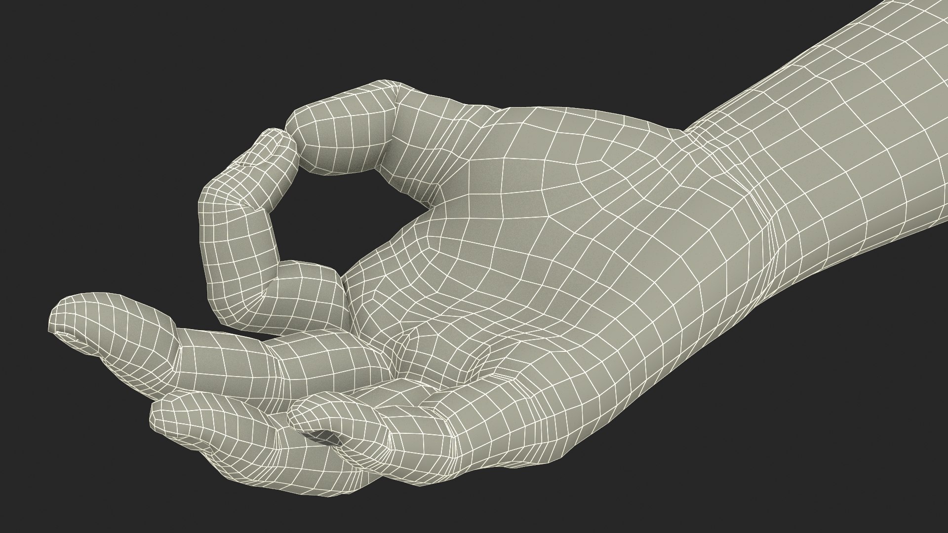 3D Man European Hand OK Pose - TurboSquid 2194739