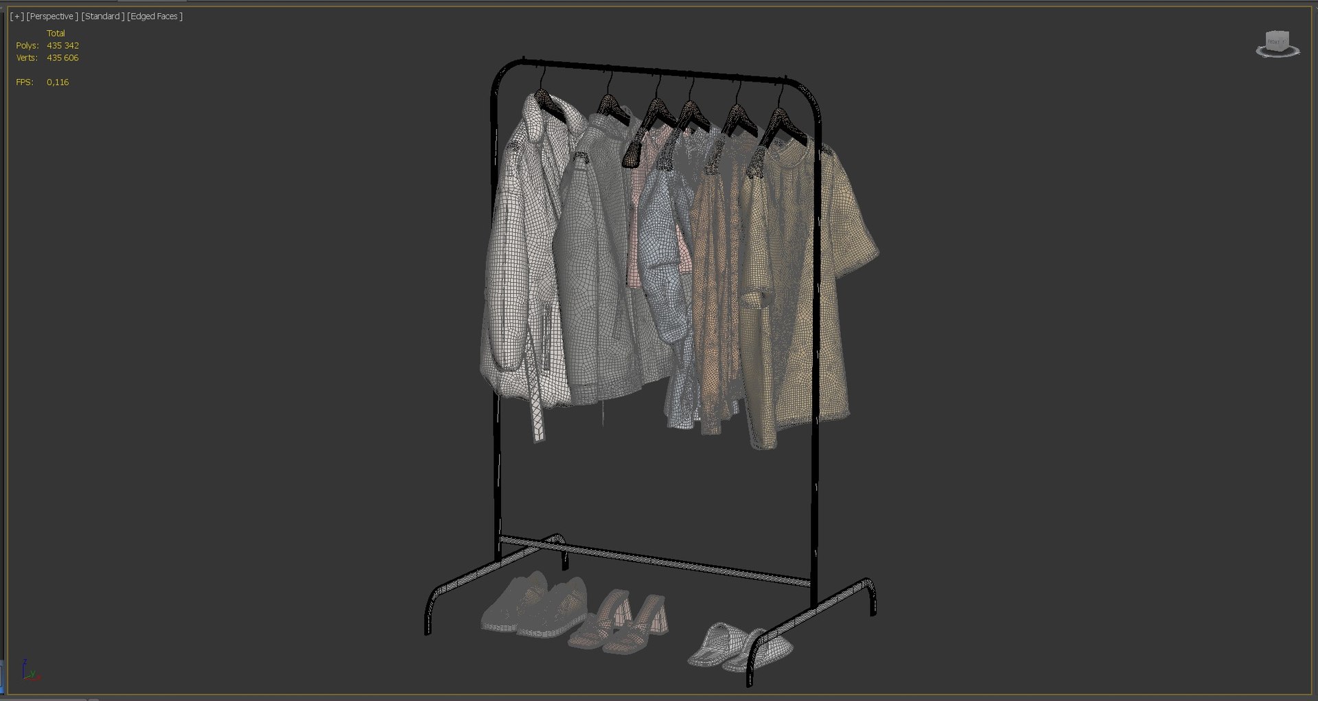 3D Clothes On The Rack Set 01 Model - TurboSquid 2185087