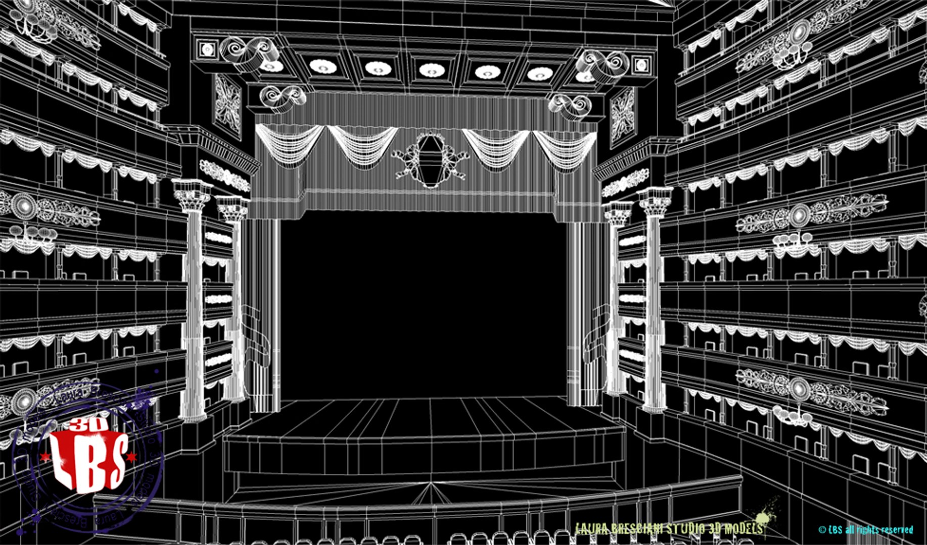 Opera Theatre La Scala 3d Model