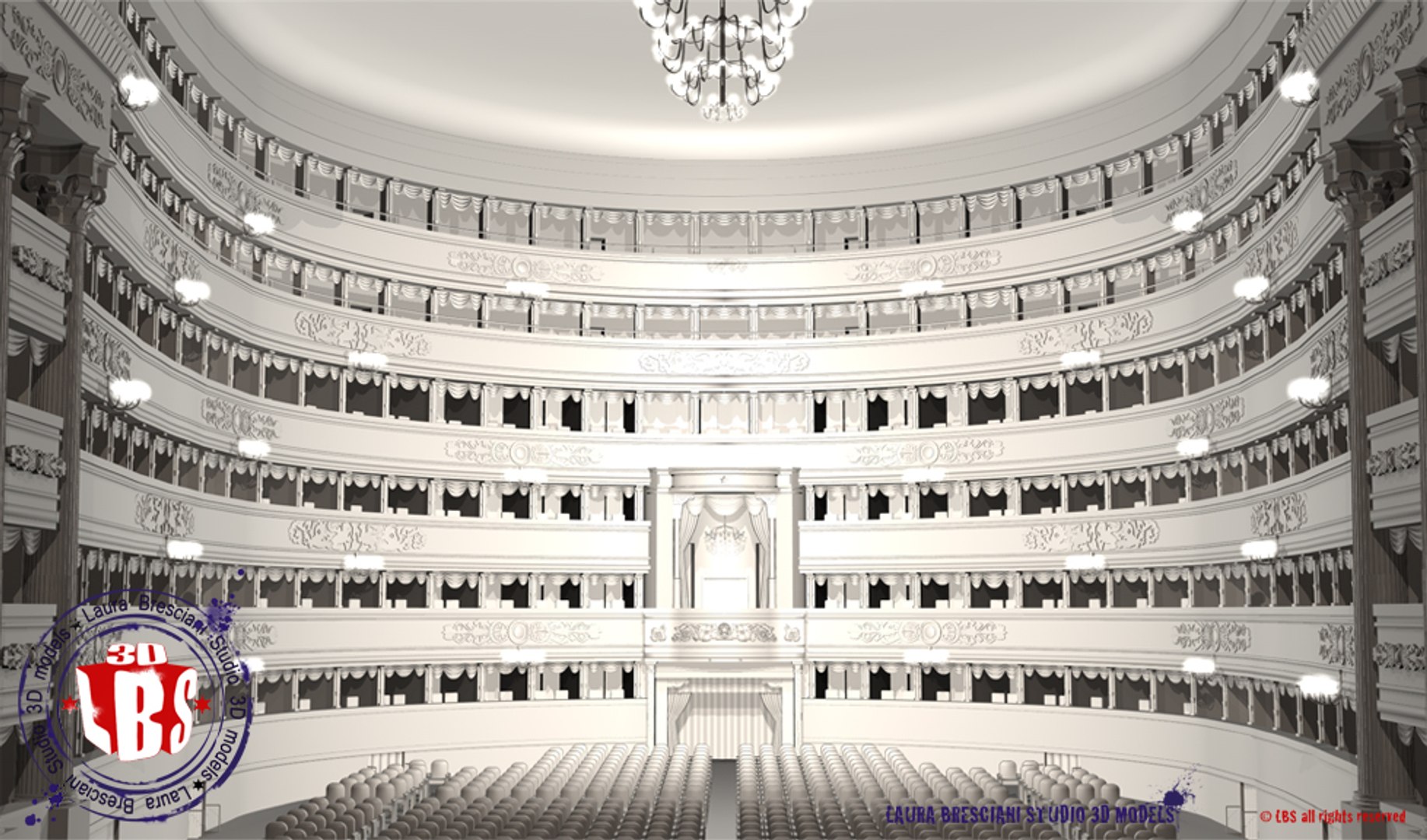 Opera Theatre La Scala 3d Model