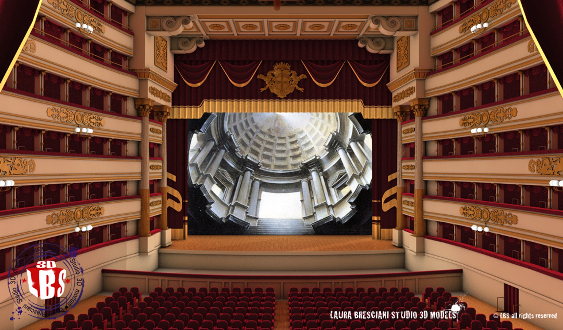 Opera Theatre La Scala 3d Model